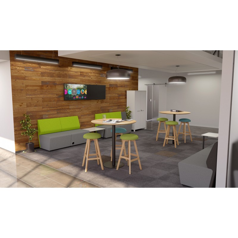 Luna Button Barstool Splice Fabric Free Delivery @ Precision Auckland