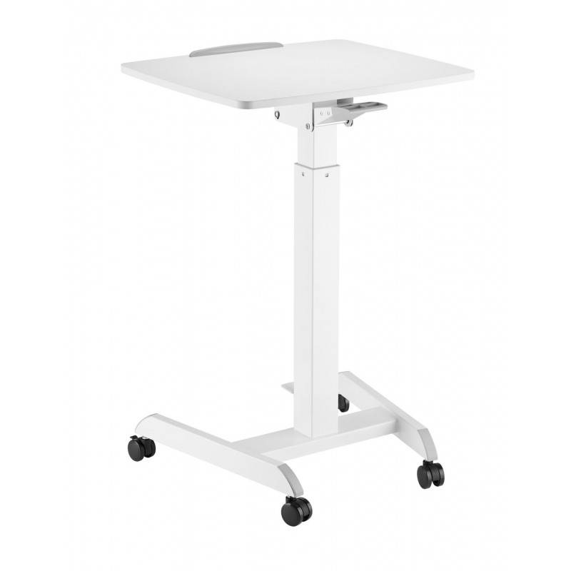 Brateck Height Adjustable Mobile Workstation With Foot Pedal
