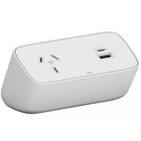 Viva Duo x 1 GPO + USB C/A PD with 3-pin plug
